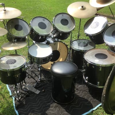 Pearl Peter Criss 1970’s KISS Alive 2 Drum Set Black/Chrome | Reverb