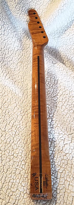 USA made Dark roasted stunning flame maple neck. Made for a | Reverb