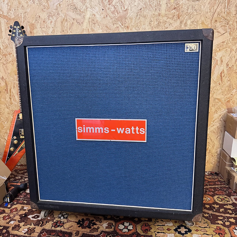 Vintage 1970s Simms Watts 100 4x12 Guitar Amplifier Speaker | Reverb