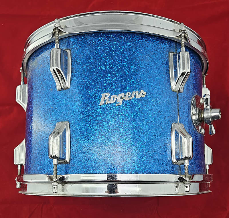 Rogers Holiday Era Rack Tom 13x9 1960s - Blue Sparkle | Reverb