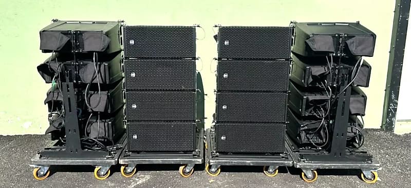16)RCF HDL26A Active Line Array W/Carts, Rain Hood, Rdnet | Reverb