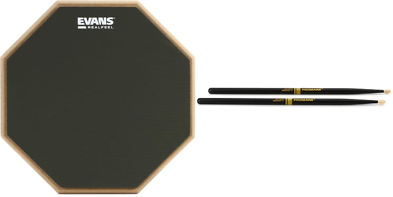 Evans RealFeel 2-Sided Pad - 12 inch Bundle with Promark | Reverb