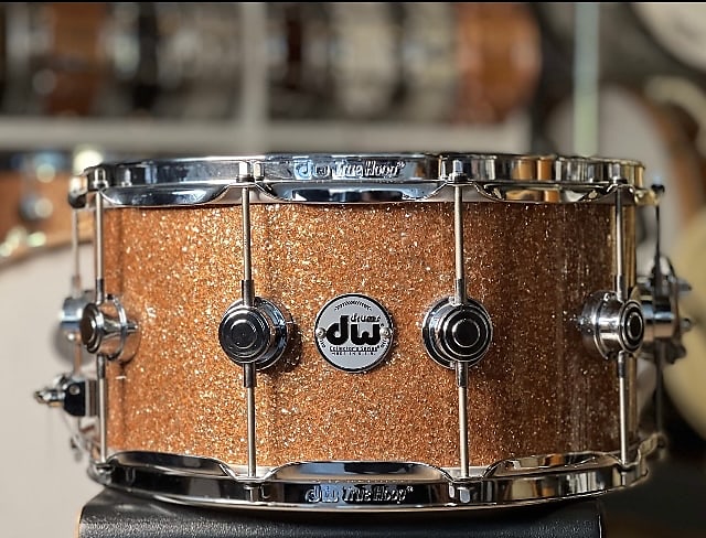 DW Collector Pure Maple Snare 2000s Champagne Sparkle | Reverb