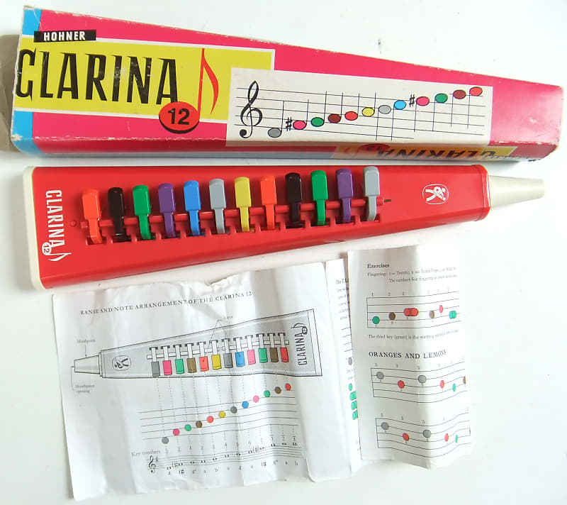 RARE, VINTAGE HOHNER CLARINA PLASTIC 12-NOTE MELODICA +BOX, | Reverb