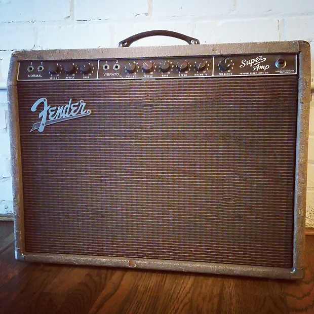 1960 Vintage Fender Brown Super Guitar Amp | Reverb