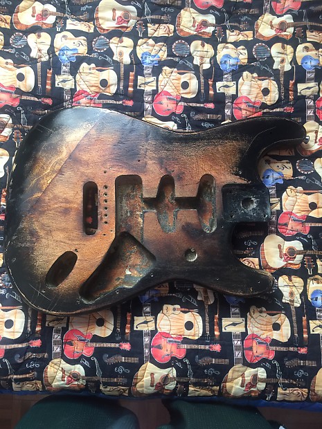 Squier Stratocaster Body unknown Sunburst Reliced | Reverb