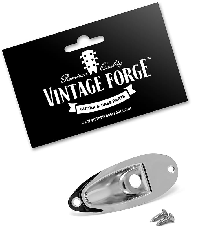 Chrome Jack Plate for Fender Stratocaster Strat Guitar | Reverb