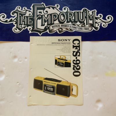 Sony CFS-920 1987 dealers sheet | Reverb