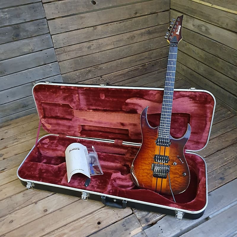 Electric Guitar Ibanez Prestige RGT320Q, Regal Brown Burst | Reverb