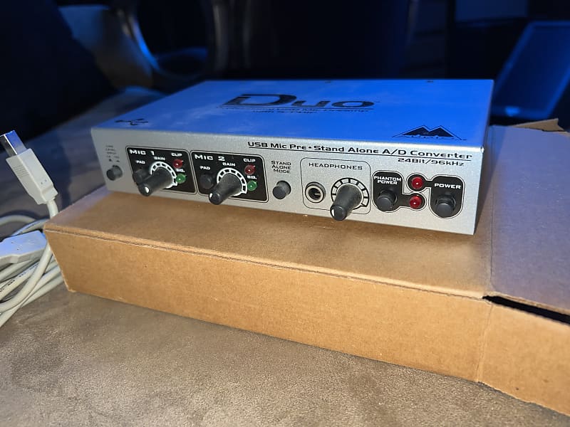M-Audio Duo professional USB Mic Preamp with S/PDIF Silver | Reverb