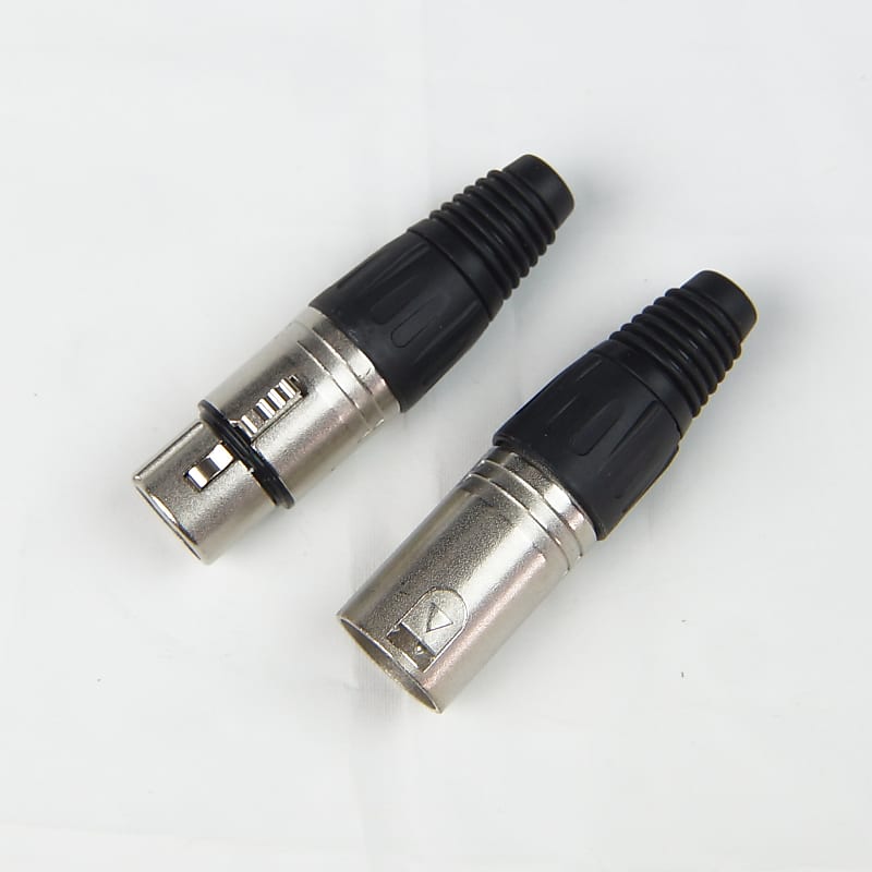 Standard XLR 4 Pin Male & Female Solder Mic/ Audio Connector | Reverb