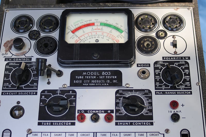 tube tester radio city products model 802 tube tester | Reverb
