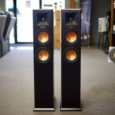 Klipsch RP-250F Black Floor Standing Speakers - Demo Pair w/ | Reverb