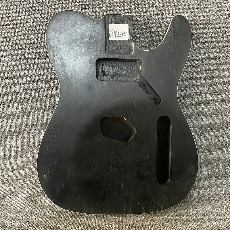 Black Ash Wood Telecaster Tele Style Guitar Body | Reverb