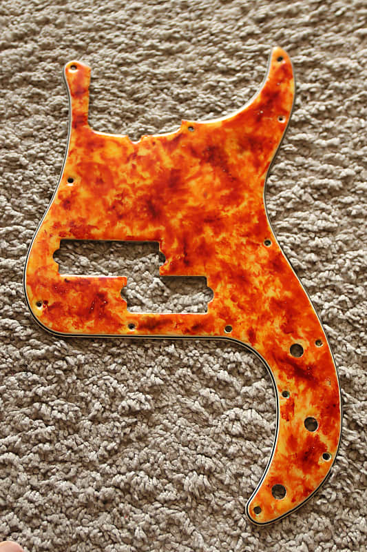 Tortoise red precision bass pickguard scratchplate | Reverb