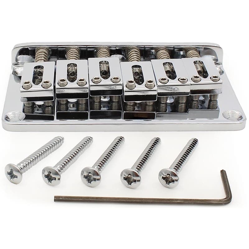 Bridge - Gotoh, GTC101, Hardtail, Brass Saddles, Chrome | Reverb