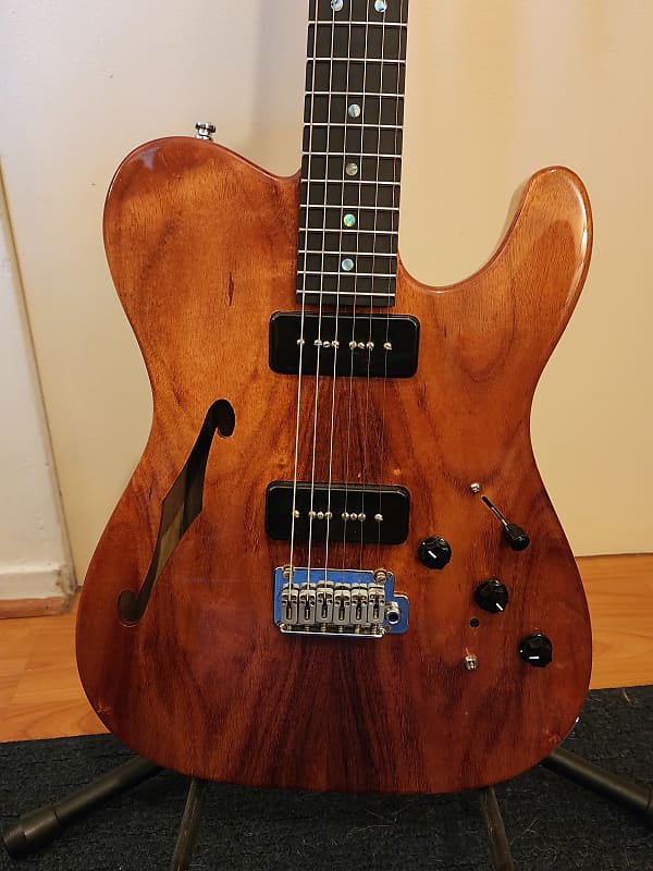 Warmoth Thinline Telecaster w/ Lollar P90s, LR Baggs Piezo | Reverb