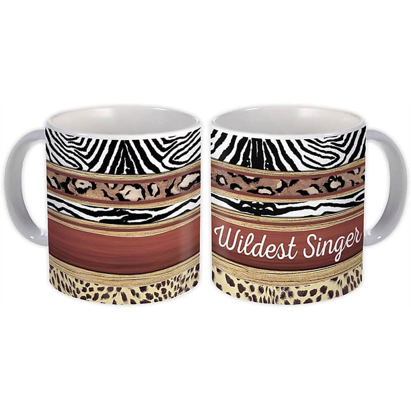 Wildest Singer : Gift Mug Animal Print Zebra Cheetah | Reverb Canada
