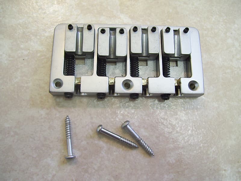 Bass guitar tailpiece, silver, 4 string | Reverb