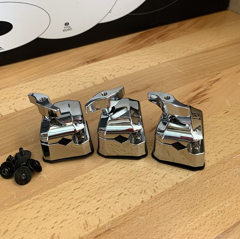 Floor Tom Leg Brackets / Tom L-rod Mount Bracket - Set of 3 | Reverb