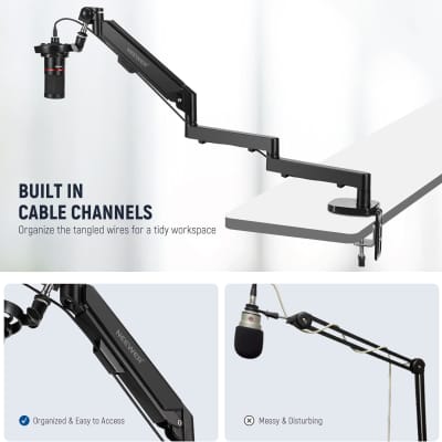 Low Profile Mic Arm Desk Mount, 360° Swivel Boom Arm with | Reverb