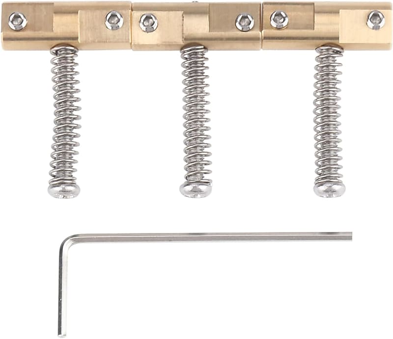 Wilkinson Guitar Bridge Compensated Brass Saddles Set (3pcs) | Reverb