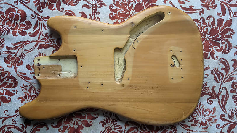 Fender Musicmaster bass 1973 body natural | Reverb