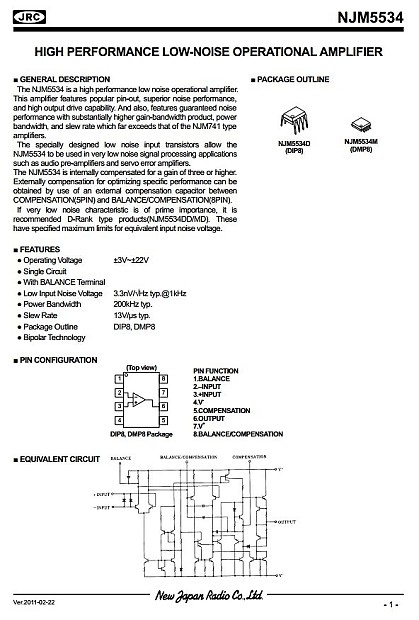 JRC NJM5534DD (NE5534 A) Low Noise Audio Op Amp, DIP, Lot, 49% OFF