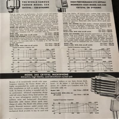 Vintage 1950's Turner 33D dynamic omni-directional microphone | Reverb