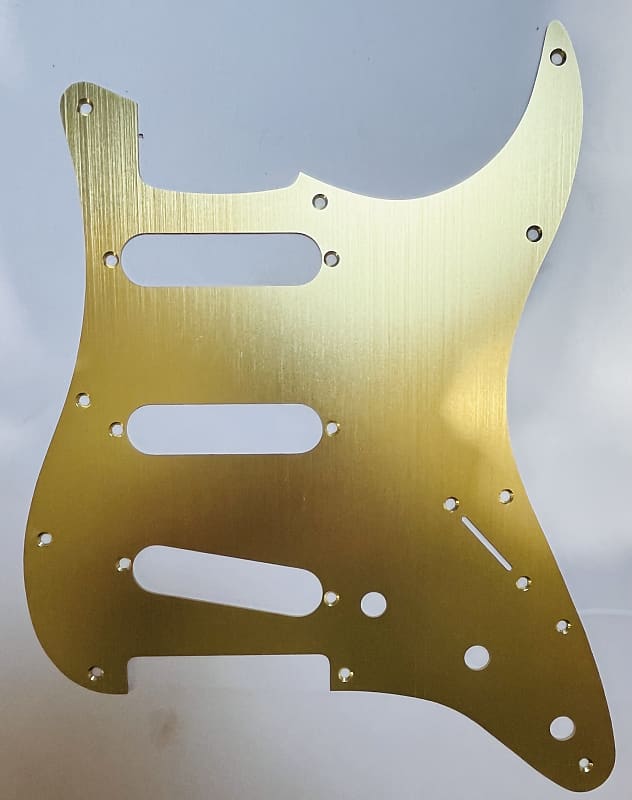 NOS Fender Stratocaster anodized gold aluminum pickguard PG | Reverb