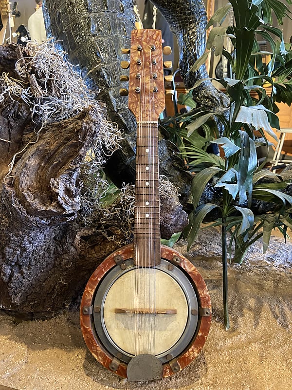 Folk 1940's Vintage Mandolin Banjo 8 String MOTS Banjolin | Reverb