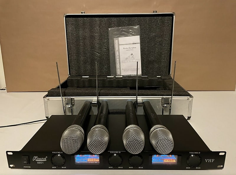K-Tone 9901 Professional Wireless Microphone System Set Of 4 | Reverb