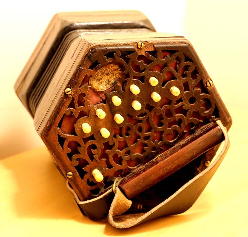 Lachenal Concertina Anglo 20 button C/G 1920's vintage | Reverb