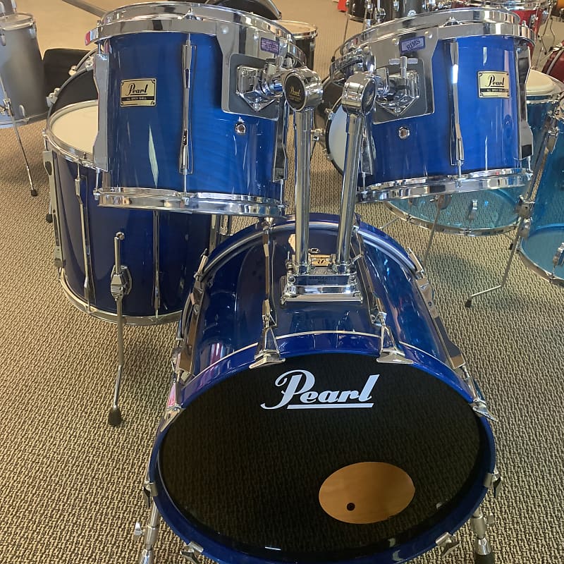 Pearl BLX 4pc Shell Pack - All Birch Shells 1990’s - Blue | Reverb