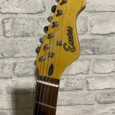 Encore Black Stratocaster Electric Guitar / Strat Style / | Reverb