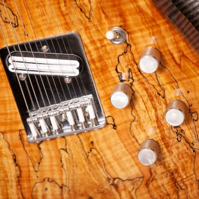 Custom Built Telecaster Style Guitar with Highly Figured Body | Reverb