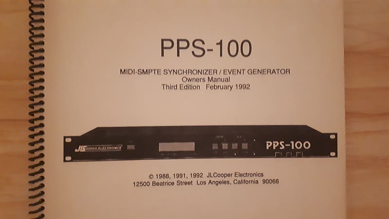 JLCooper PPS-100 MIDI-SMPTE Syncroniser/Event Generator | Reverb