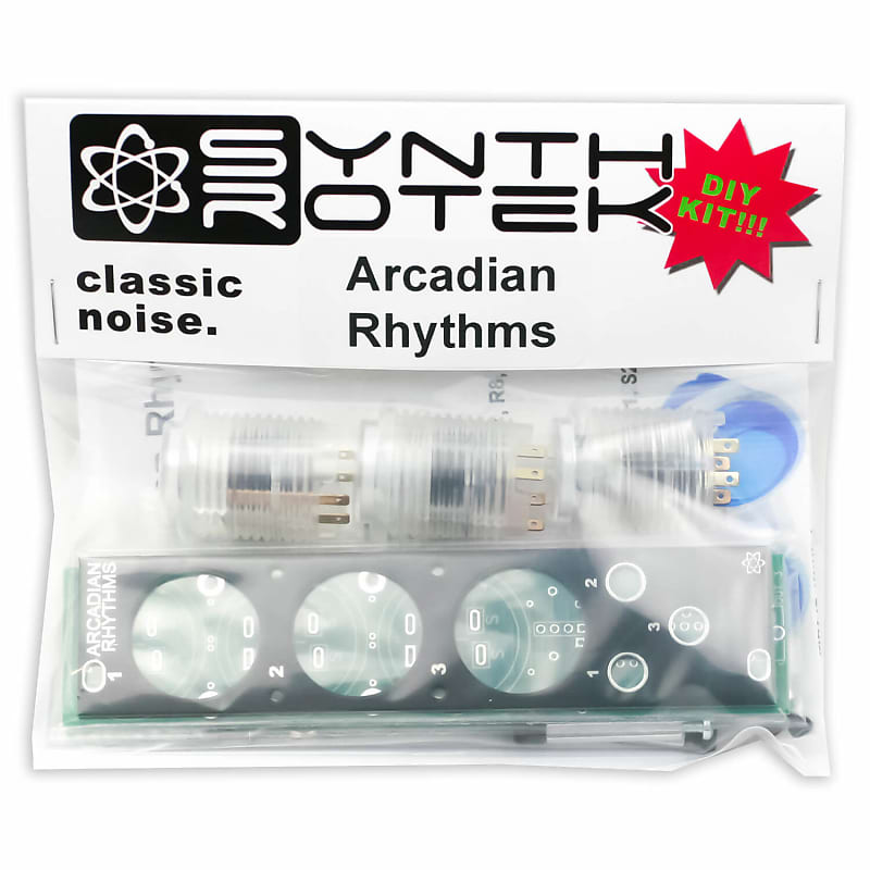 Synthrotek Arcadian Rhythms DIY Kit, White Buttons - Arcade | Reverb