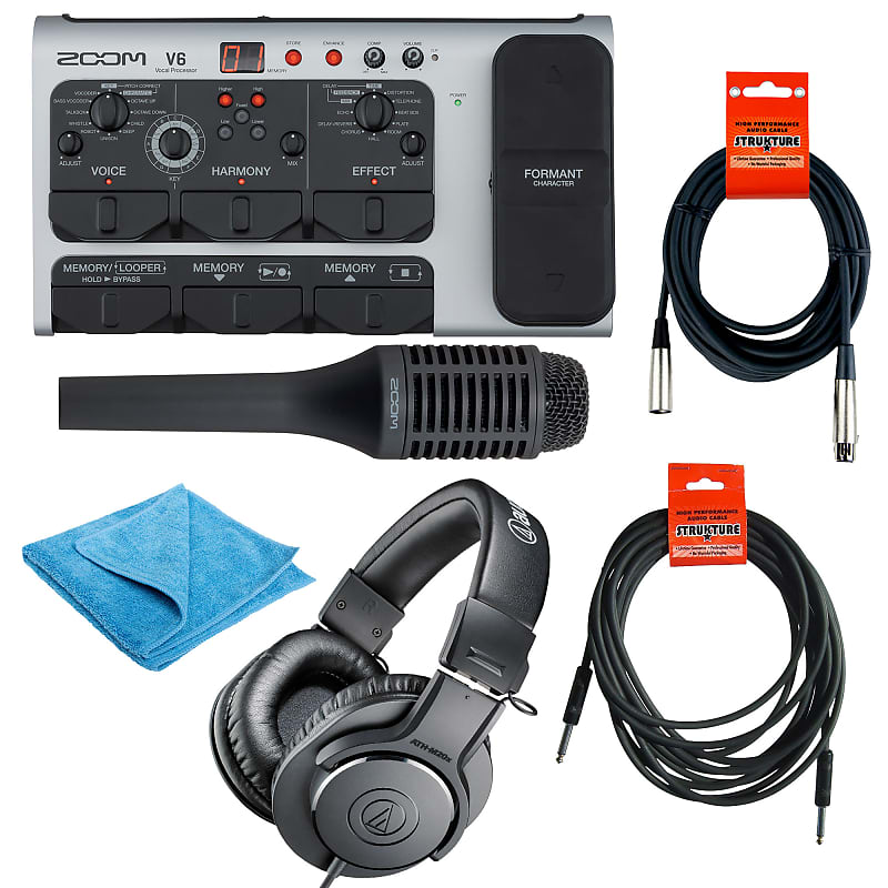 Zoom V6 Vocal Effects Processor with Essential Bundle: | Reverb