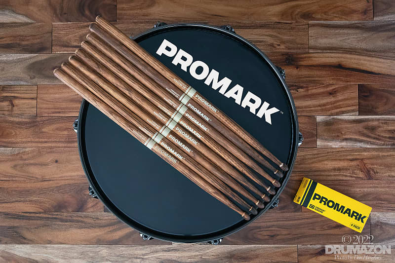 PROMARK REBOUND 5B FIREGRAIN HICKORY DRUM STICKS 4 PACK, 8 | Reverb UK