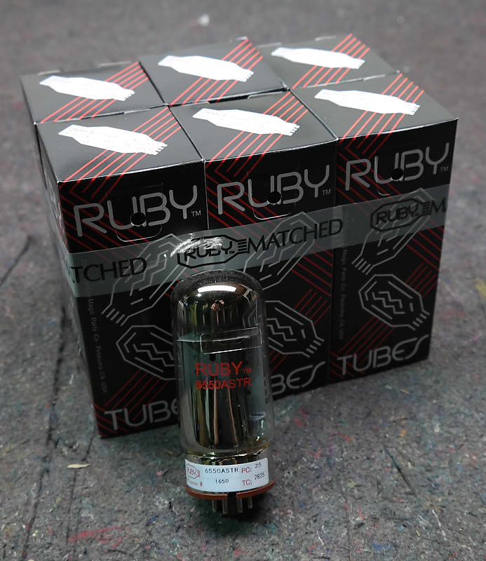 Ruby 6550ASTR Ruby Remake of GE 6550 Tube Matched Sextet | Reverb