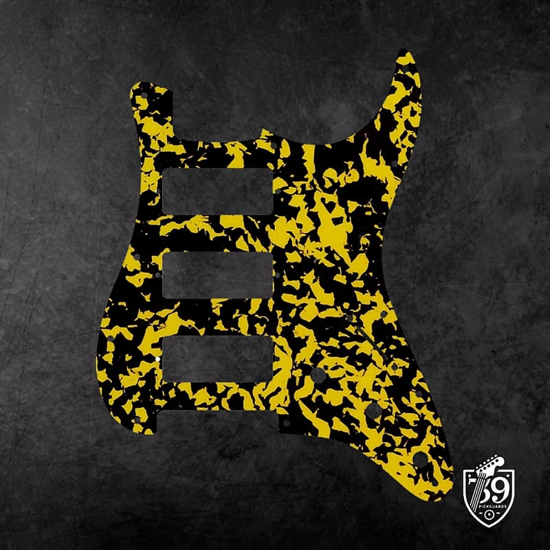 4 Ply Yellow Tortoise Strat HHH Minihumbuckers Pickguard | Reverb