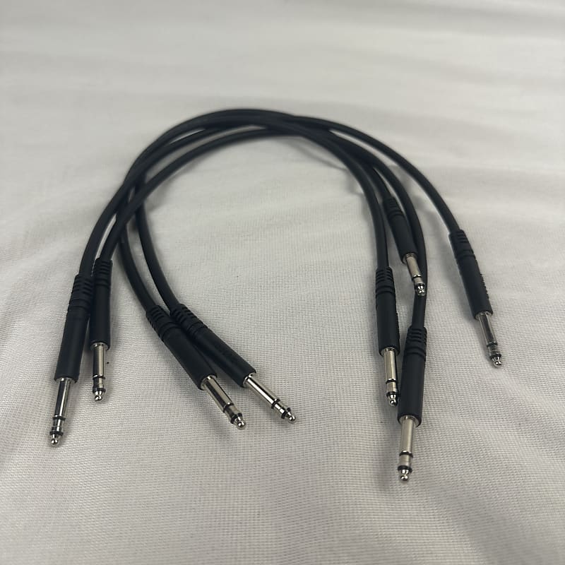 (4x) Mogami TT Bantam Patch Cables 1’ 12” Black Good Shape | Reverb