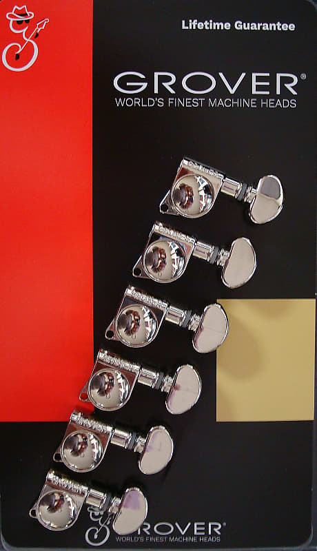 Grover 305N6 Mid-Size Rotomatics® Tuning Machines, 6 In-Line, | Reverb