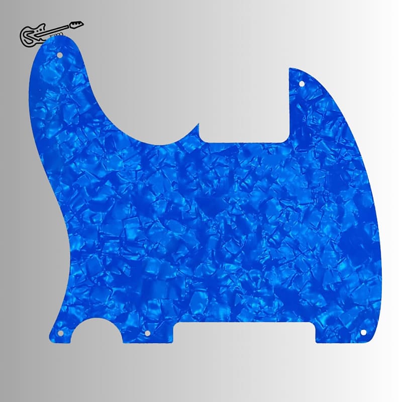 Dark Blue Pearl Blank Lefty Telecaster Style Pickguard | Reverb