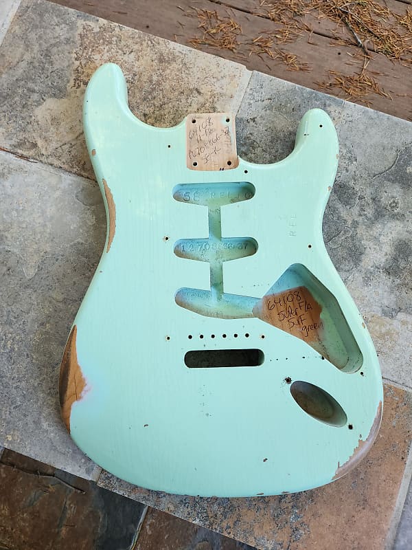 Fender Custom Shop 1958 Stratocaster body 2020 - Relic Sea | Reverb
