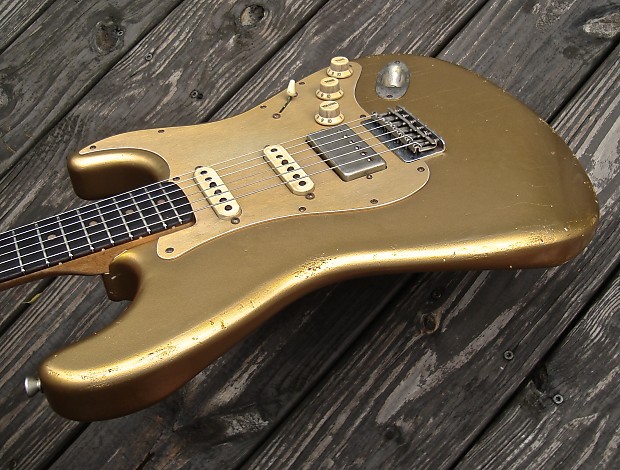 Danocaster Double Cut 2016 Firemist Gold | Reverb
