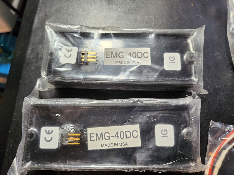 Set of EMG 40DC 2000s - Black Matte | Reverb