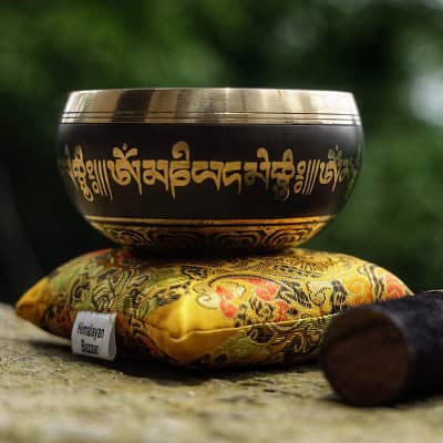 4" Tibetan Singing Bowl Set Authentic Handmade For Meditation | Reverb