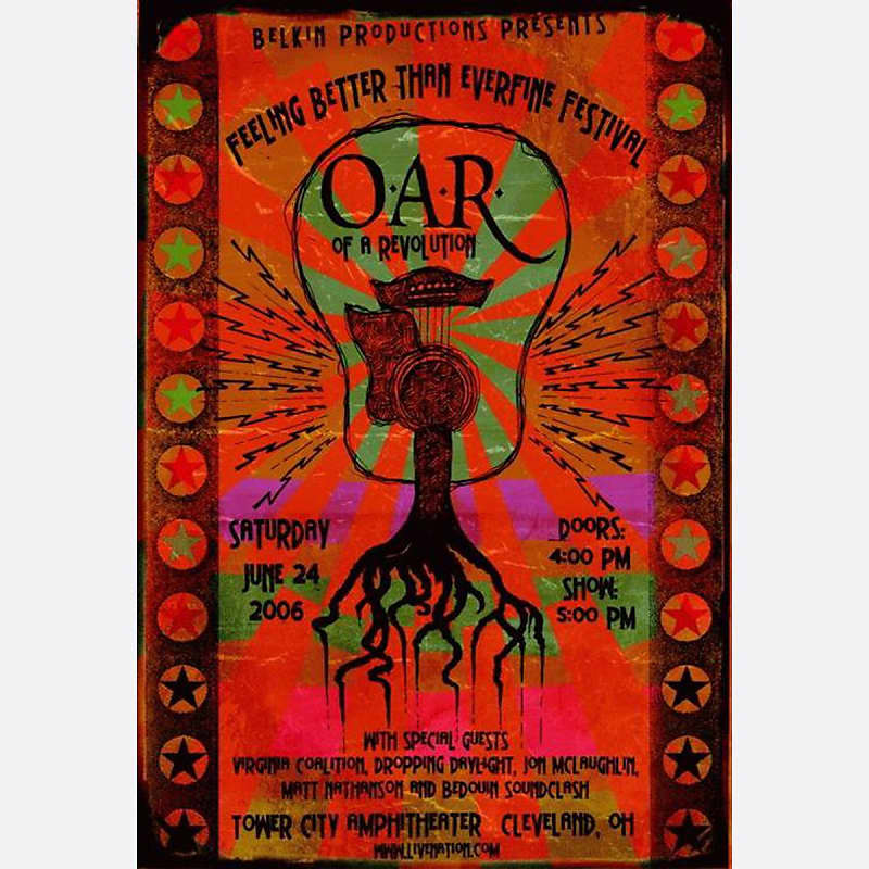 OAR Of A Revolution Poster Rock Concert Tour Handbill | Reverb